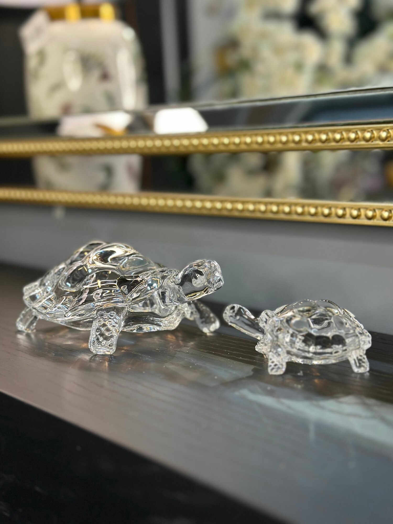 Сувенир набор из двух Черепах, стекло
