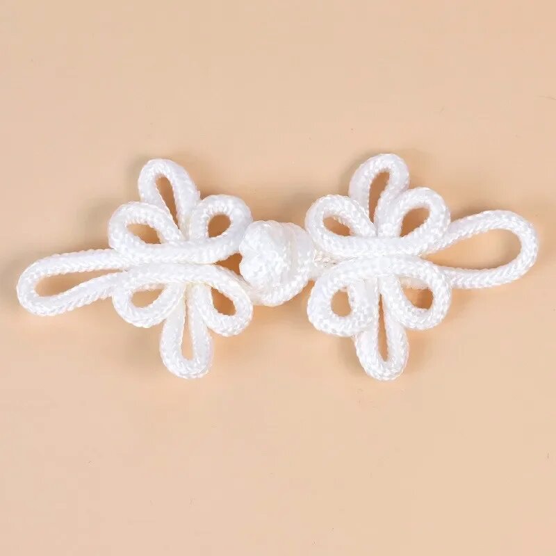 Золотистые китайские кнопки-узлы для пошива, 10 шт Белый, White