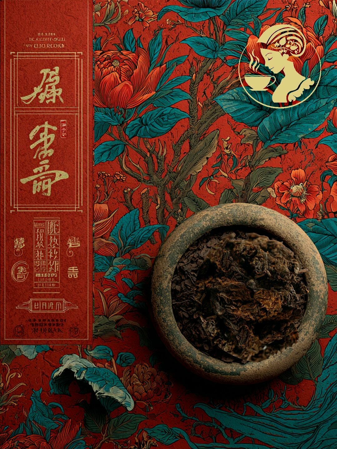 Китайский элитный чай "Шу Пуэр Лао Ча Тоу" (Старые чайные головы)