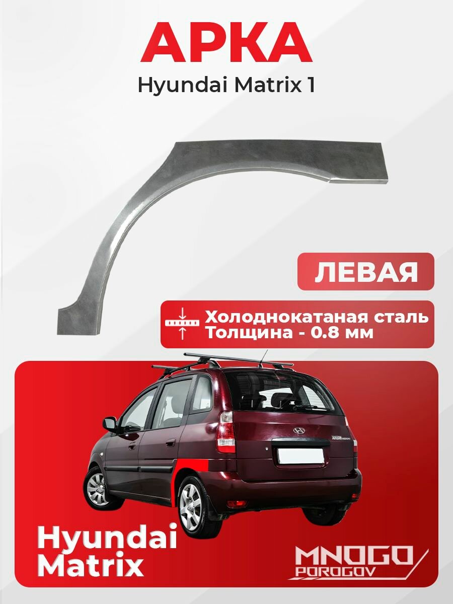 Задняя левая арка на Hyundai Matrix минивэн 4 двери 2001-2010 холоднокатаная сталь, толщина 0,8 мм (Хендай Матрикс), . кузовной ремонт.
