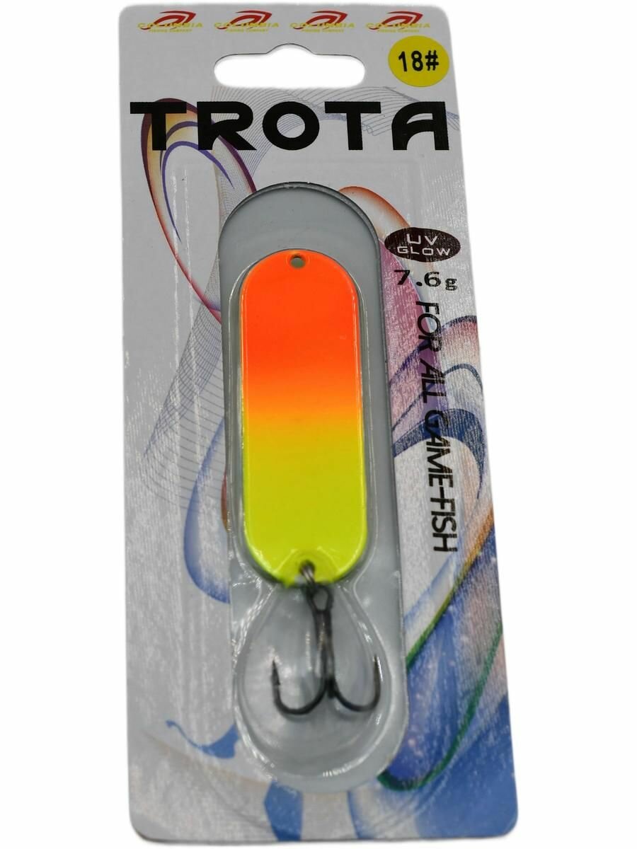 Колеблющаяся блесна TROTA UV GLOW 6.9 г для форели, окуня и щуки