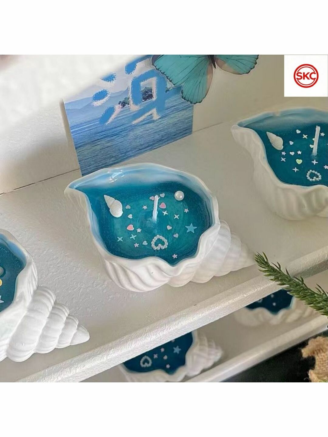 Ароматическая свеча Ракушка с нотами морской свежести