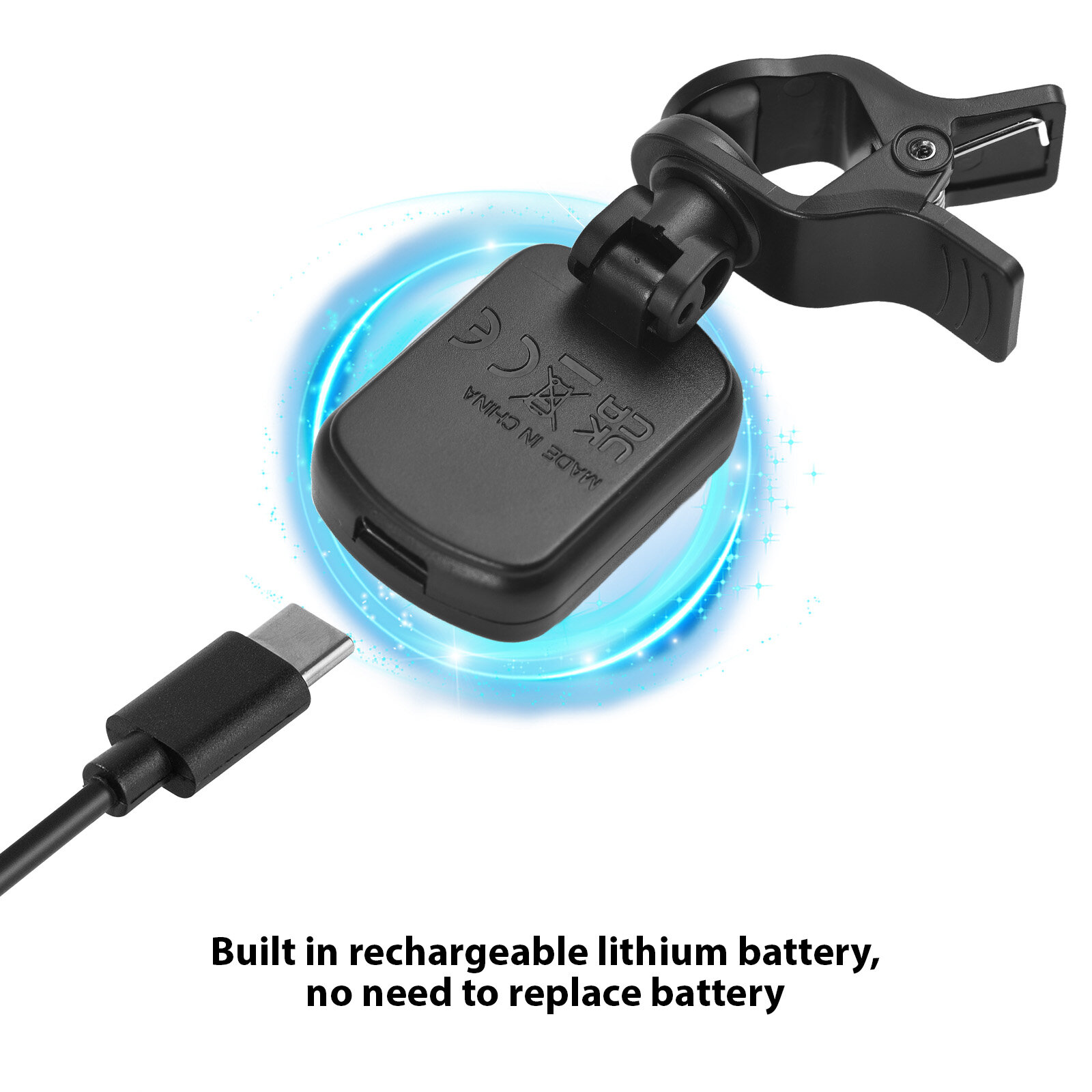 Гитарный тюнер-клипса для хроматической гитары, баса, скрипки, укулеле, цветной ЖК-дисплей, портативный гитарный тюнер со складным вращающимся зажимом, универсальный гитарный тюнер