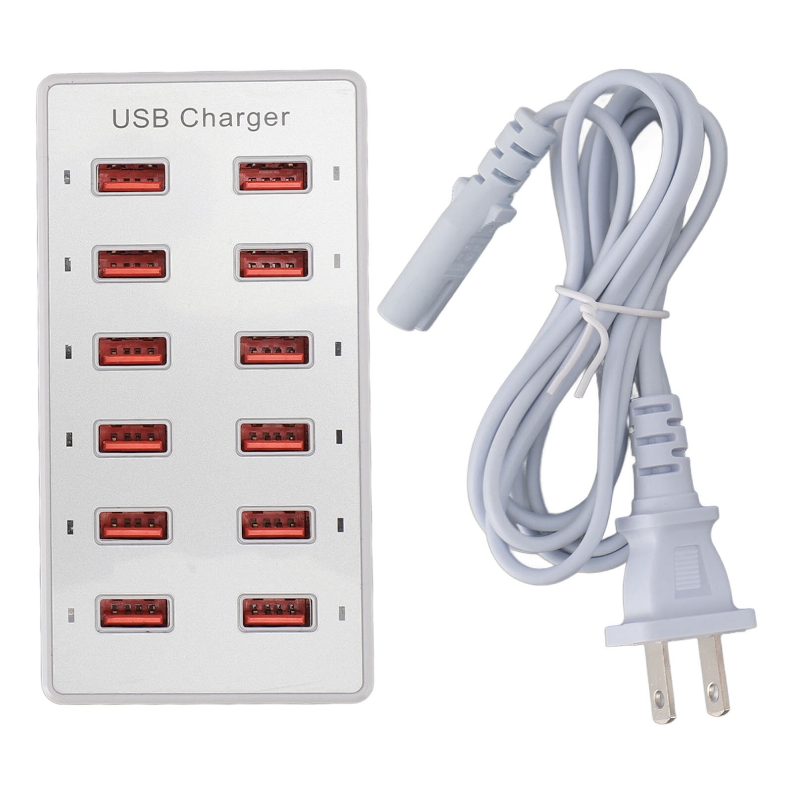 USB-зарядное устройство на 12 портов, зарядная станция 60 Вт, многоканальный быстрый концентратор для смартфонов и ноутбуков.