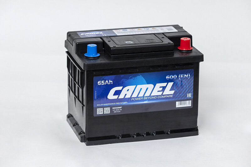 Аккумулятор автомобильный CAMEL 65Ah 600A (56559MF) ОП 242x175x190