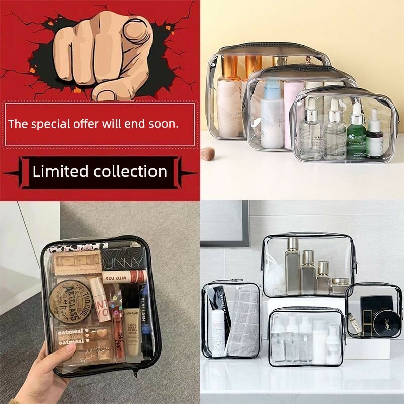 Косметичка, прозрачная водонепроницаемая косметичка, портативная сумка для туалетных принадлежностей для прогулок,