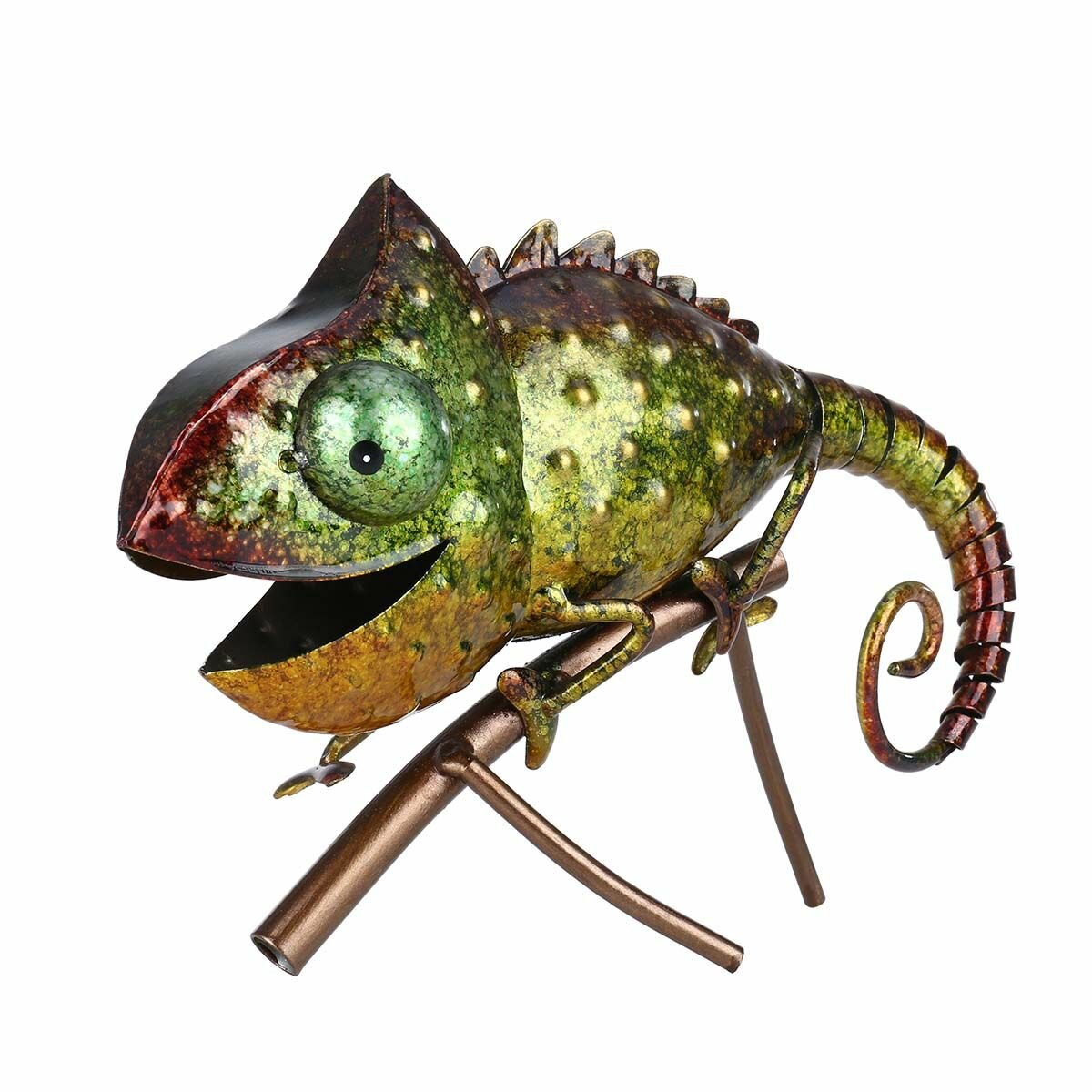 Железная скульптура хамелеона для внутреннего и наружного декора