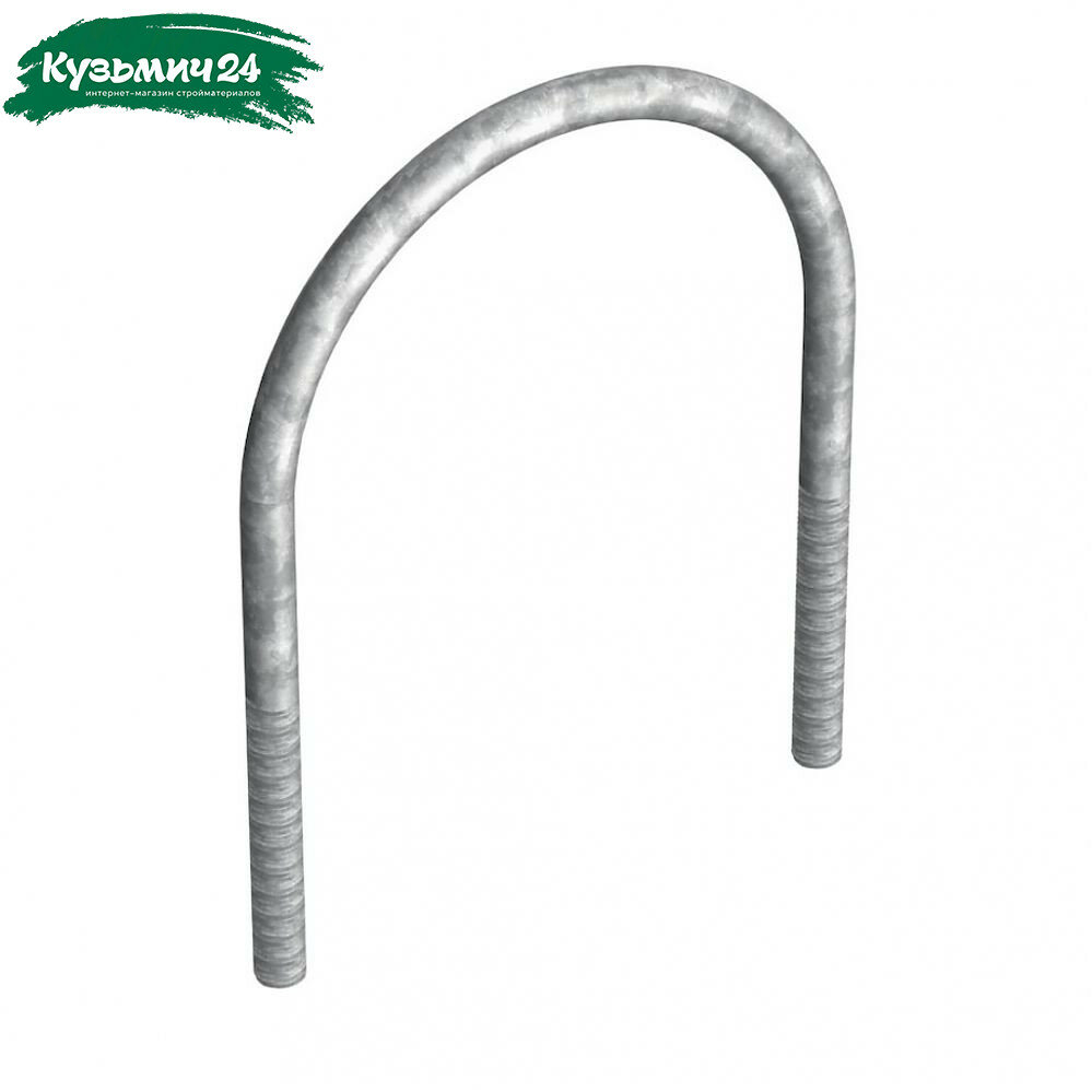 Скоба U-образная, оцинкованная сталь, серебристый, 104 мм, 3 1/2", М12