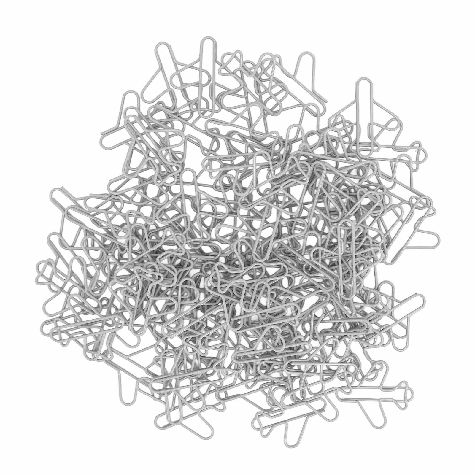 Скрепки в форме самолета, 12 шт, маленькие серебряные скрепки для офисных школьных домашних столов, милые металлические настольные аксессуары