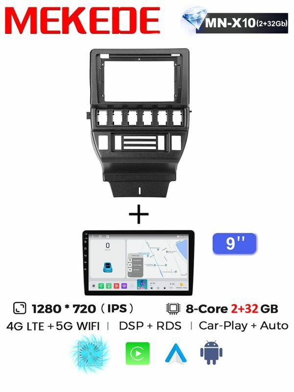 Магнитола 9" Mekede MN X10 Pro 2/32 Gb LADA Niva 1993-2020 carplay