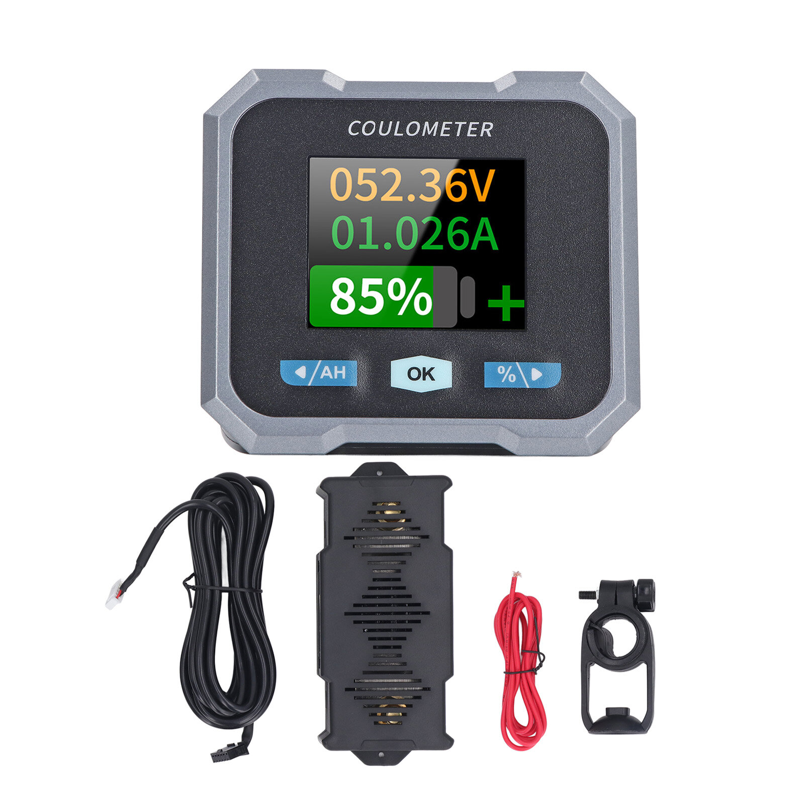 Монитор аккумулятора 10-100 В с шунтом 400 А, водонепроницаемый, процентная ёмкость, время, мощность, вольтметр, дисплей для автодома, мотоцикла