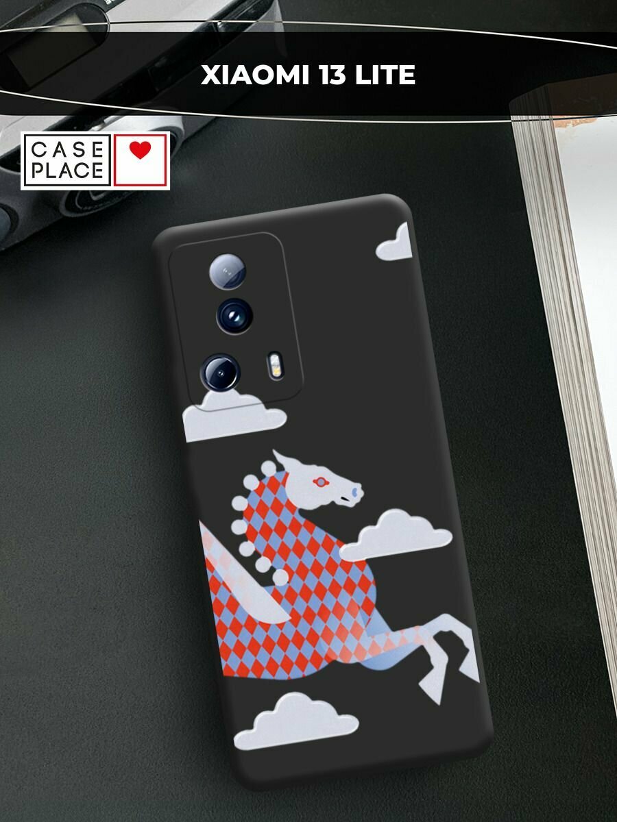 Чехол на Xiaomi 13 Lite / Сяоми 13 Лайт с принтом Лошадь в ромбик 2