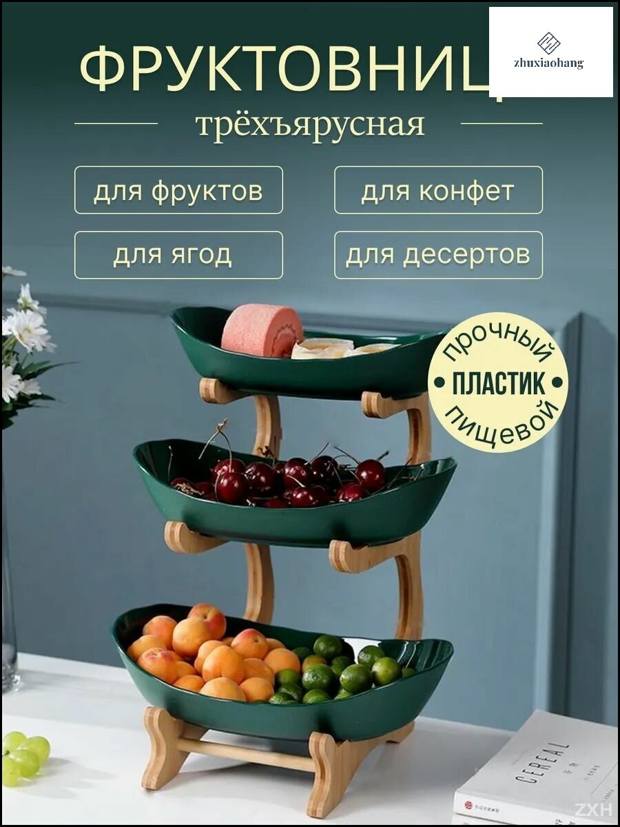Эксклюзивная закусочная тарелка для фруктов диаметром 28 сантиметров в комплекте