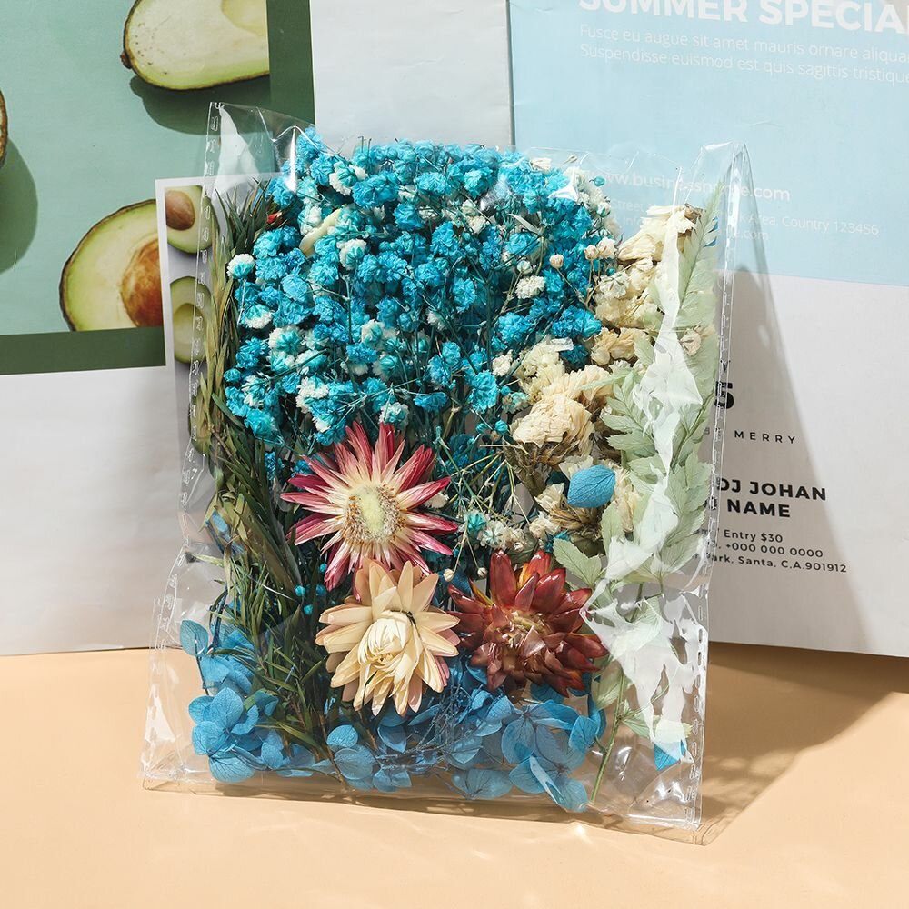 Сухоцветы для эпоксидной смолы, натуральные засушенные цветы для творчества, декора и бижутерии, 17,5 г