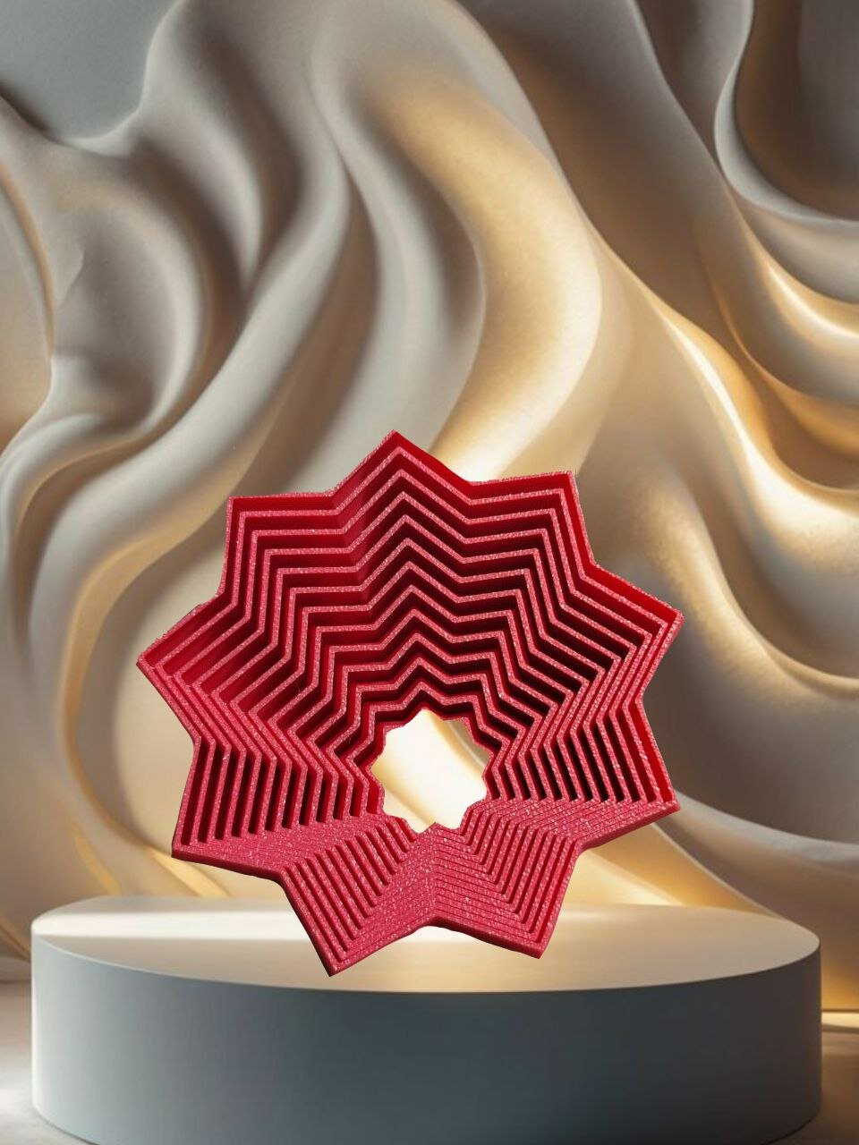 Игрушка-антистресс "Звезда Фиджета", 3D конструкция, красная, 10см