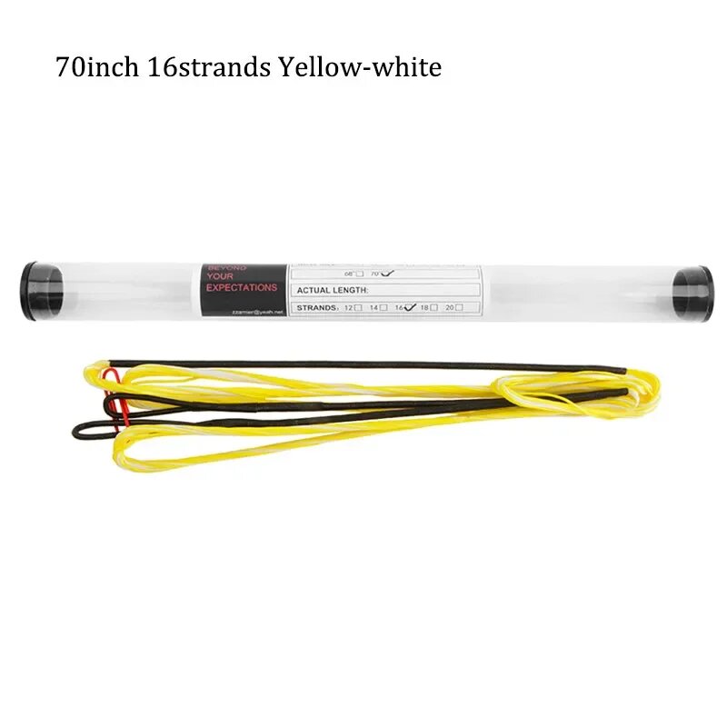 Sharrow 16-прядная тетива для лука 68/70 дюймов Светло-желтый, 70inch Yellow white