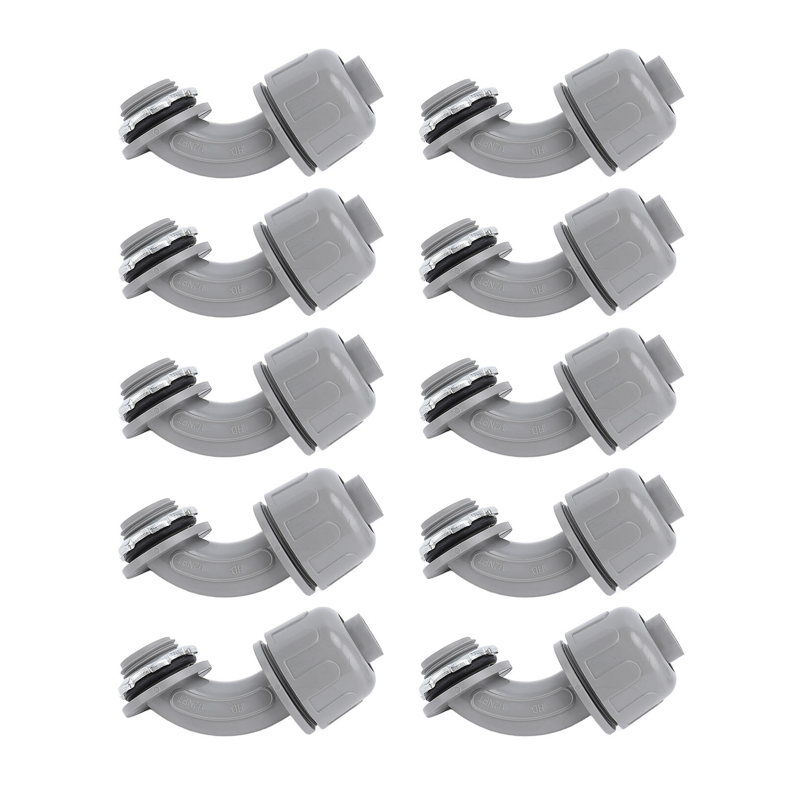 10 шт. 1" NPT Жидконепроницаемый соединитель из нейлона, гибкие фитинги для электропроводки под углом 90 градусов, неметаллические, для использования дома, на кухне и в ванной комнате.