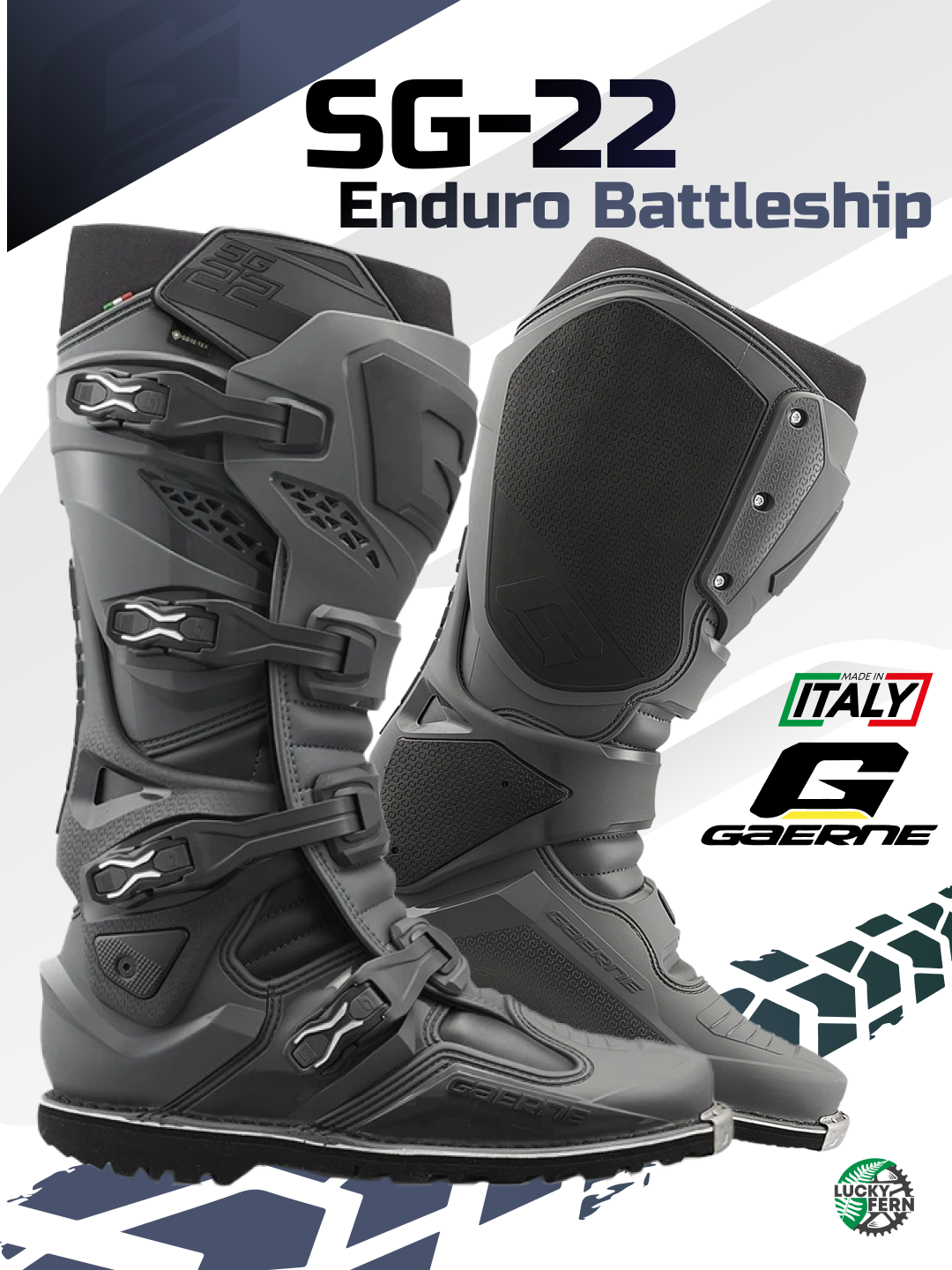 Мотоботы Gaerne SG-22 Gore-Tex Enduro Battleship 42