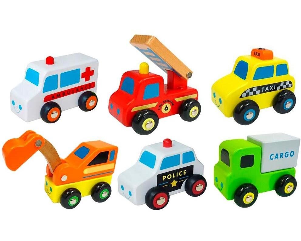 VIGA Набор спецтехники 6 шт (дерево) 59621 с 2 лет