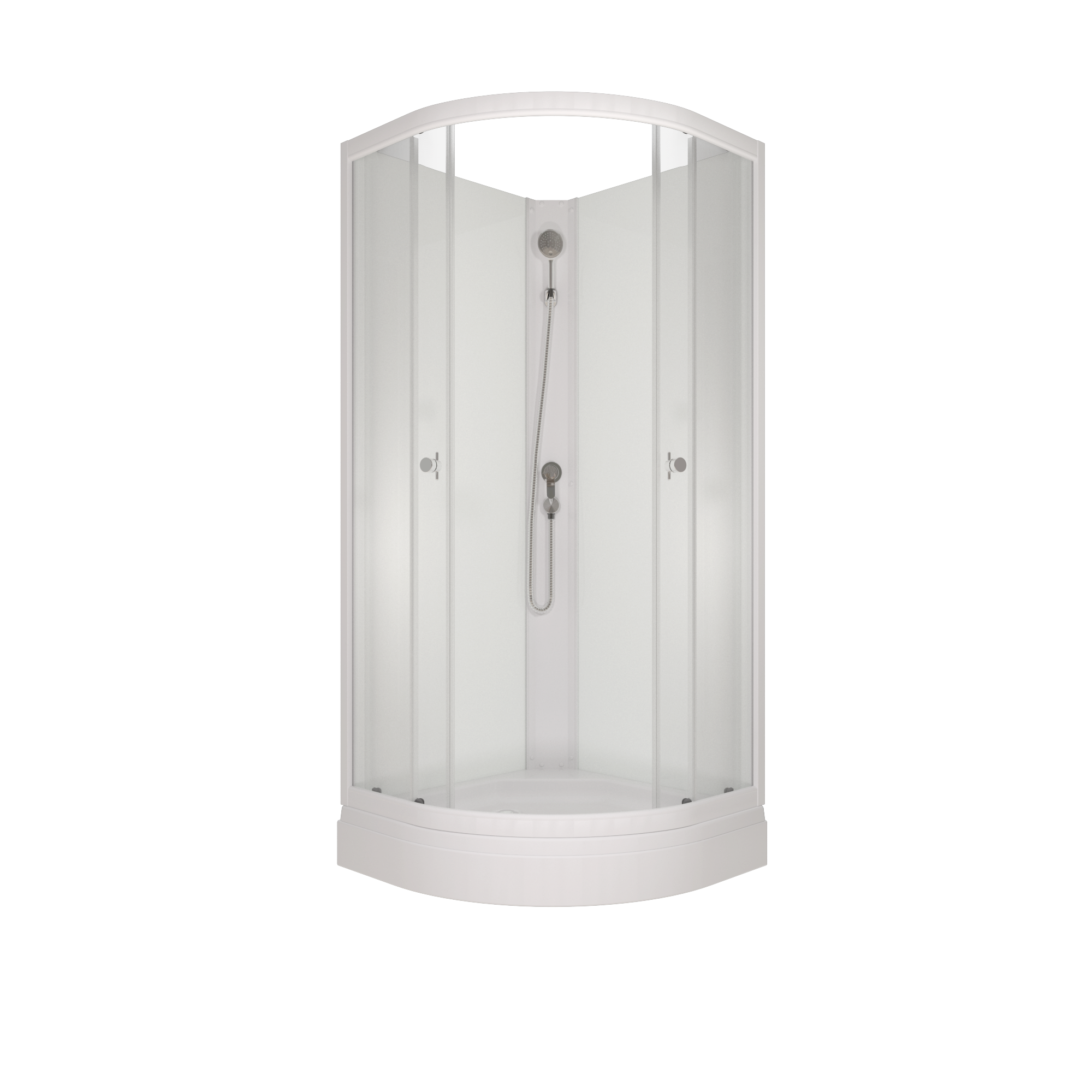 Душевая Кабина "Triton" Ультра 80*80 А Без крыши, низкий поддон, поддон 1/4 круга, (ДН4), сифон