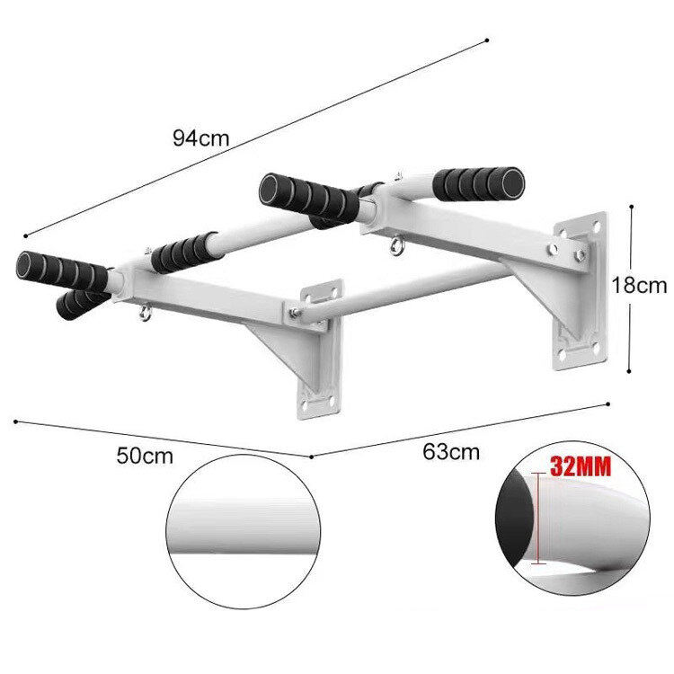 Настенный одинарный и двойной турник для подтягиваний, оборудование для фитнеса, установка на стену, сверление, одинарный турник для домашнего использования