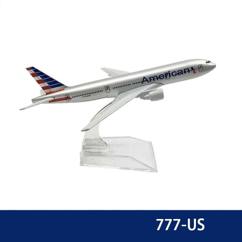Металлическая модель самолета American Airlines Boeing 777, белый