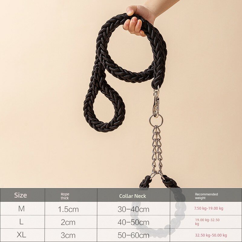 Поводок для средних и крупных собак, поводок для золотистого ретривера, цепь для лабрадора, ошейник для собак, ошейник