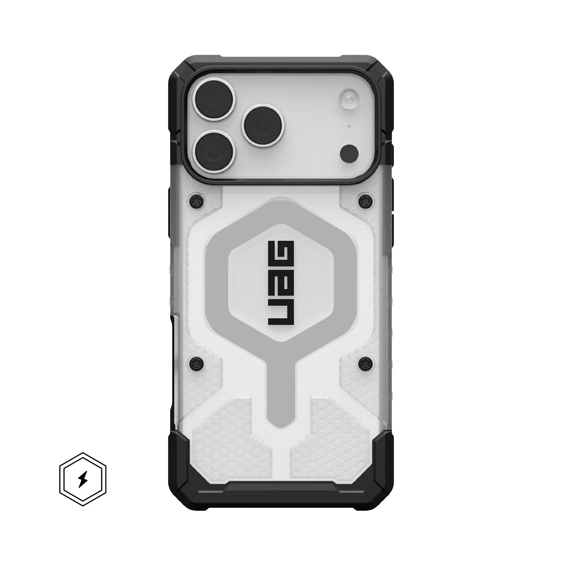 Чехол с поддержкой MAGSAFE Uag Pathfinder Clear для iPhone 17 Pro 6.3", цвет Ice/Silver