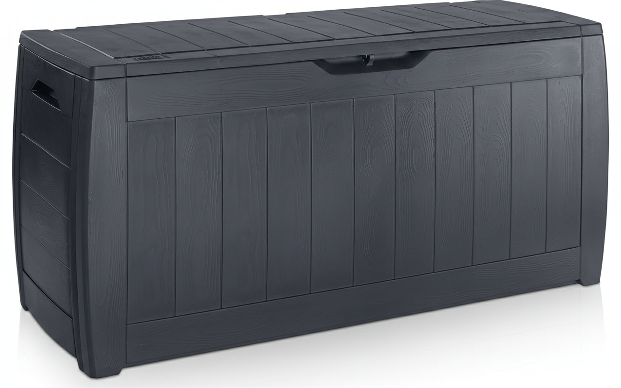 Сундук Keter Hollywood 17191974, пластик, серый, с ручками, напольный, 270л