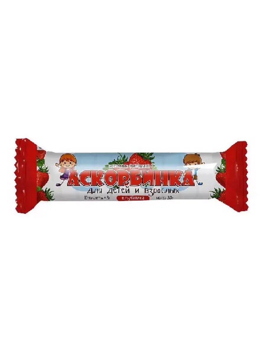 Аскорбинка для детей и взрослых 3 гр 10 шт. жевательны-5шт.