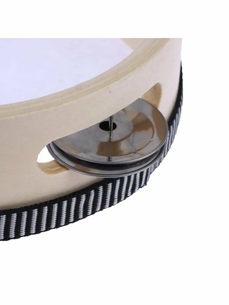 Деревянный детский музыкальный инструмент бубен