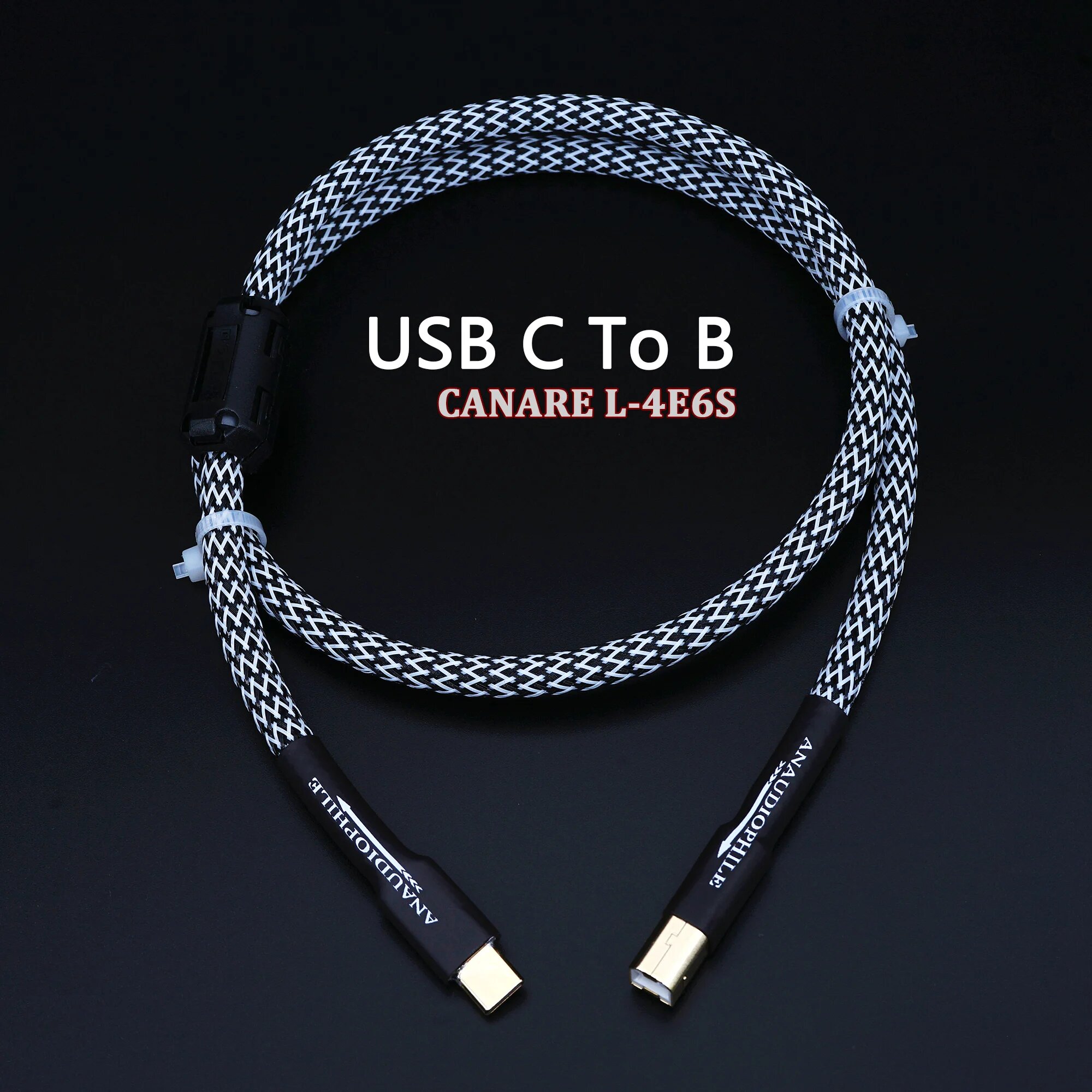 CANARE USB C to B кабель, 50см, черный