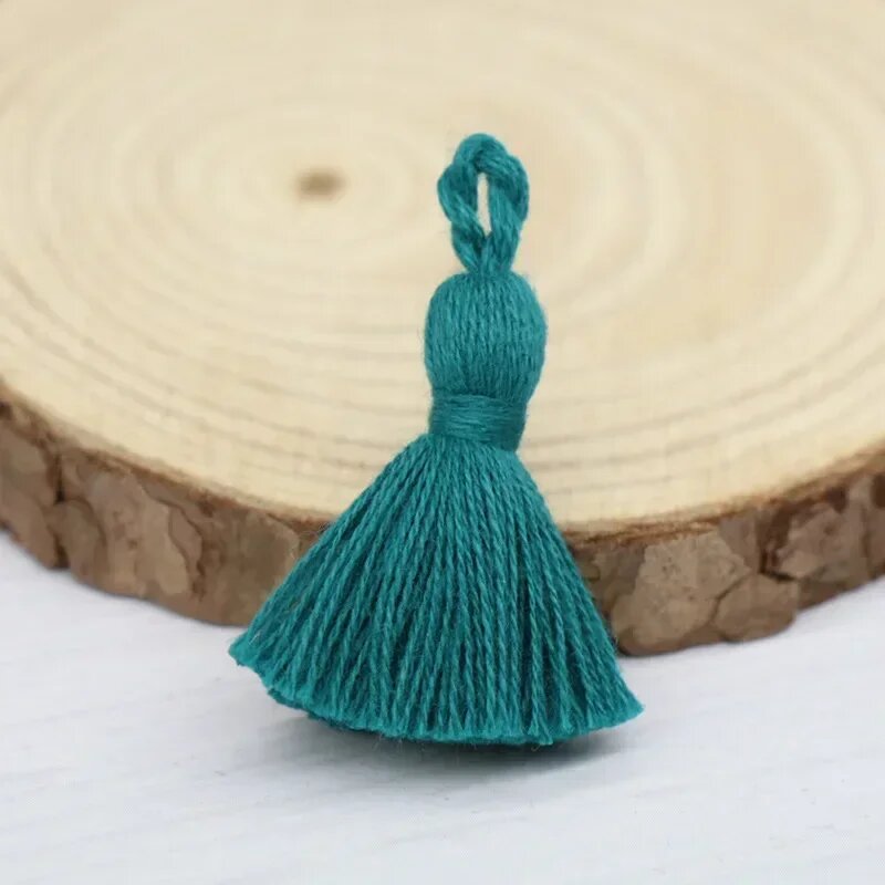 Изумрудные кисточки из хлопка, 10 шт.