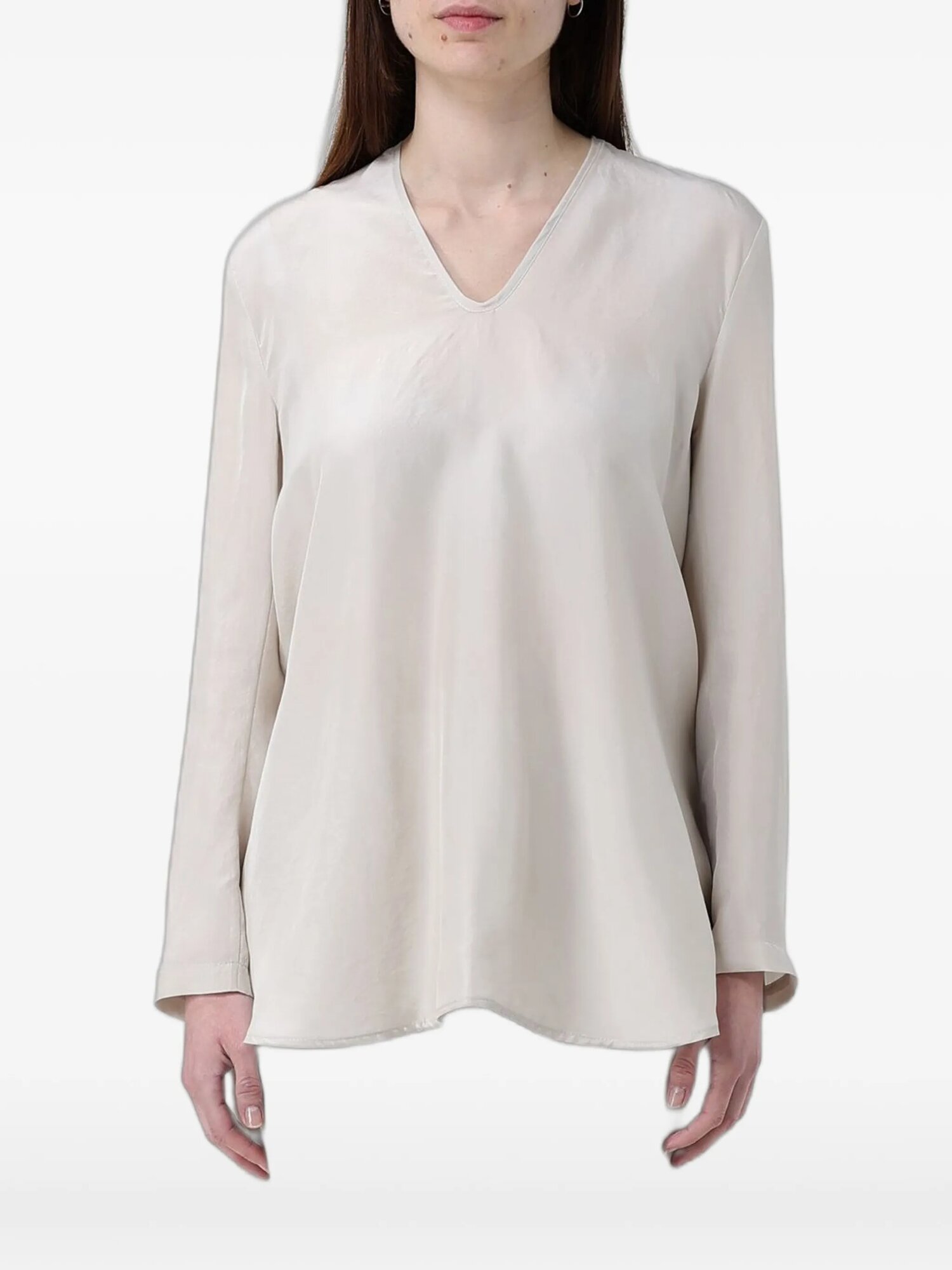 Блуза V-neck long-sleeve blouse
