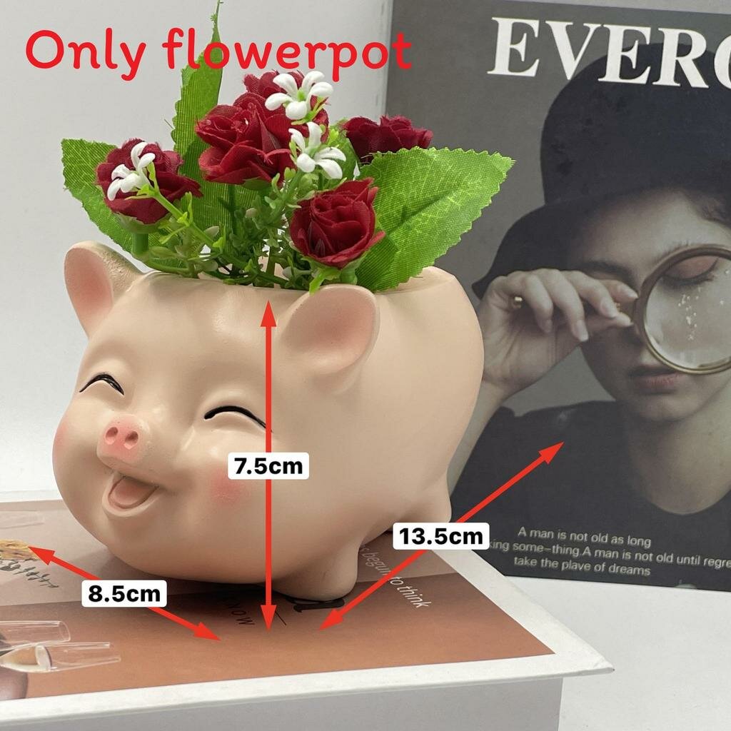 Resin figurine elephant flower pot with elegant design for home or gift use elephant 3