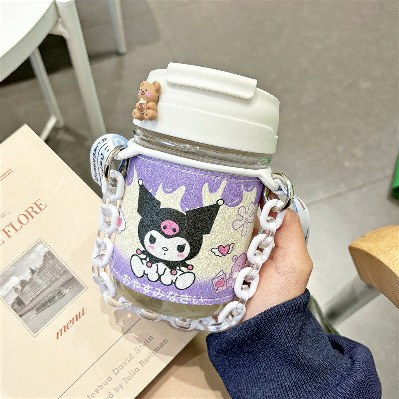 Pochacco themed large capacity plastic water cup with straw for gifting and collectors kuromi