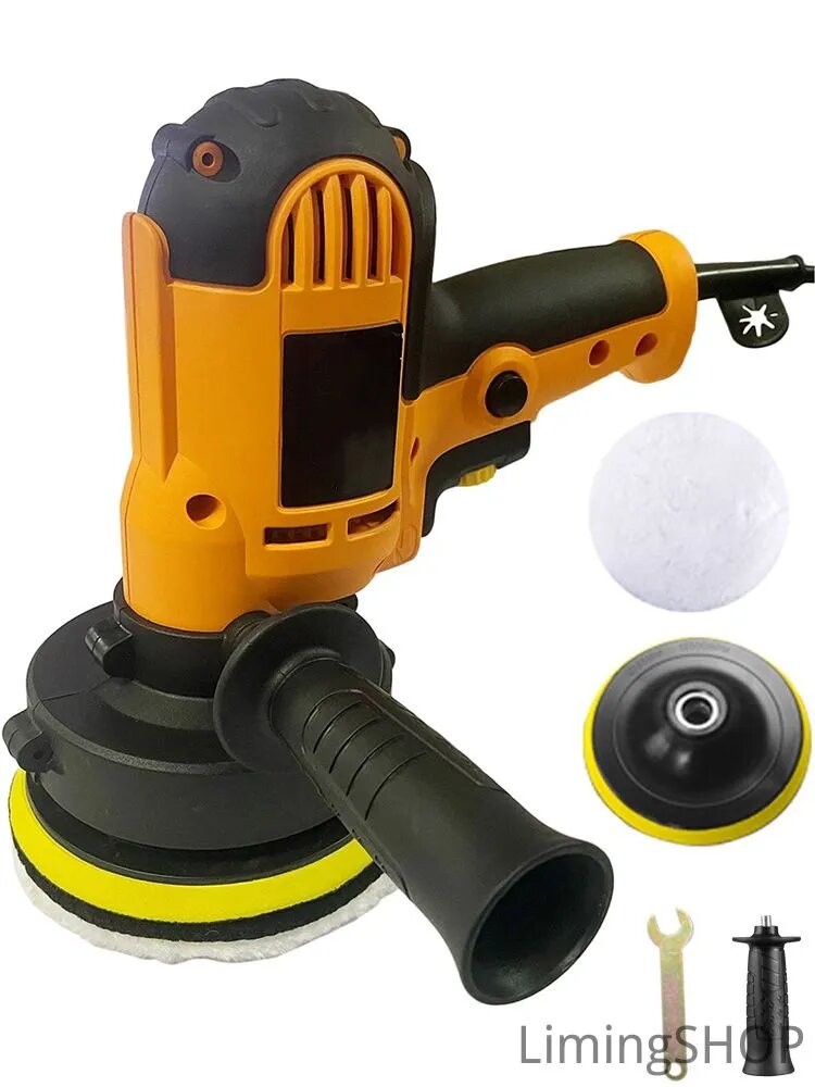 Ручная полировальная машинка для автомобиля Polisher 700, 220В + ключ, насадка, ручка / Шлифовальная машина для полировки