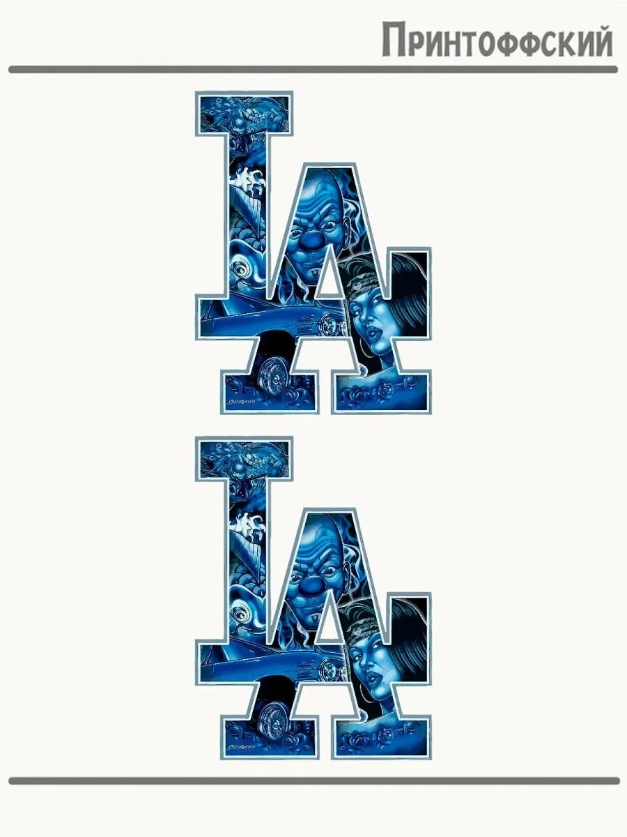 2-е (Две) Термонаклейки с надписью los angeles лос анжелес