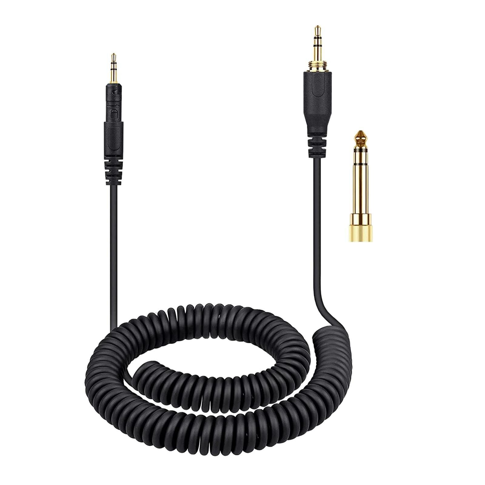 Сменный витой AUX-кабель с адаптером 1/4 дюйма для наушников Ath M40x M20x M60x