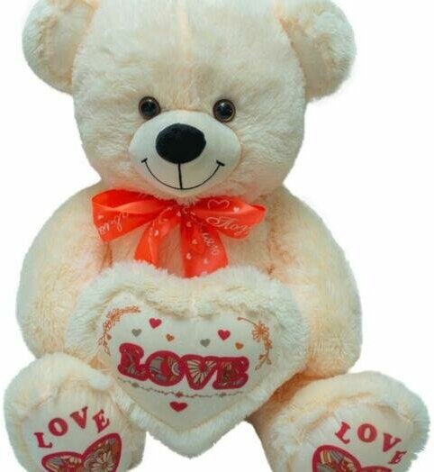 Мягкая игрушка плюшевый мишка, медвежонок Сонька 70 см с сердем