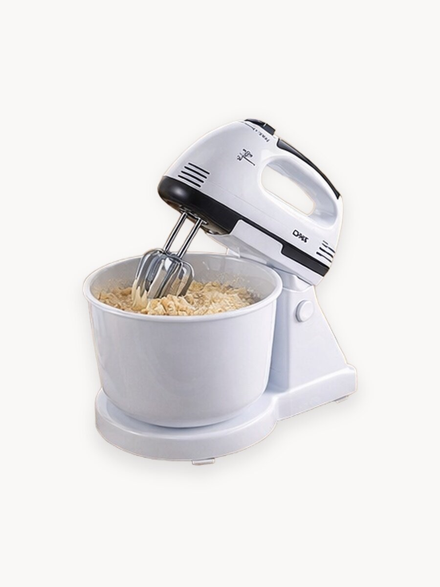 Стационарный миксер OMA BM-133TB с чашей 2 л, 260 Вт, насадки для теста и взбивания