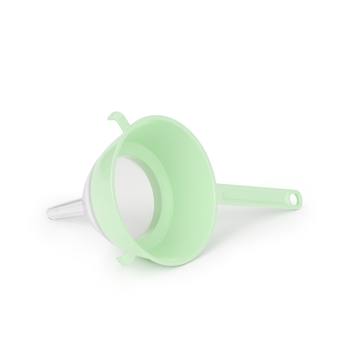Сито-дуршлаг с воронкой "Альтернатива", d 13 cм, светло-зеленое