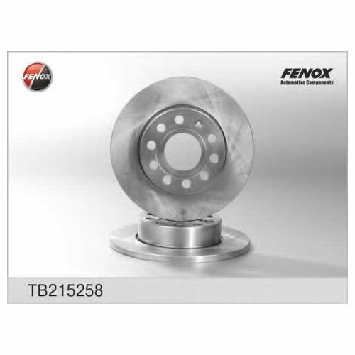 Диск тормозной задний Fenox TB215258 для Audi A3 (2003-2015), SEAT Altea (2004-н. в.), SEAT Toledo (2004-2009)