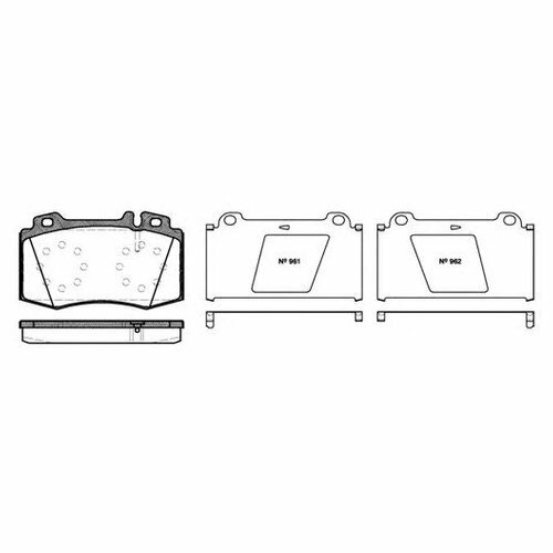Комплект передних тормозных колодок Remsa 076900 для Mercedes C-CLASS CL203, S203, W203, CLC-CLASS CL203, CLK A209, C209,