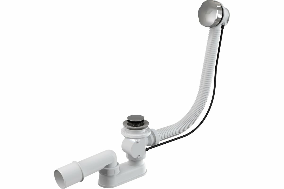 AM.PM слив-перелив для ванны с гофрой 600 мм полуавтомат W90A-000-OFI монтажный комплект