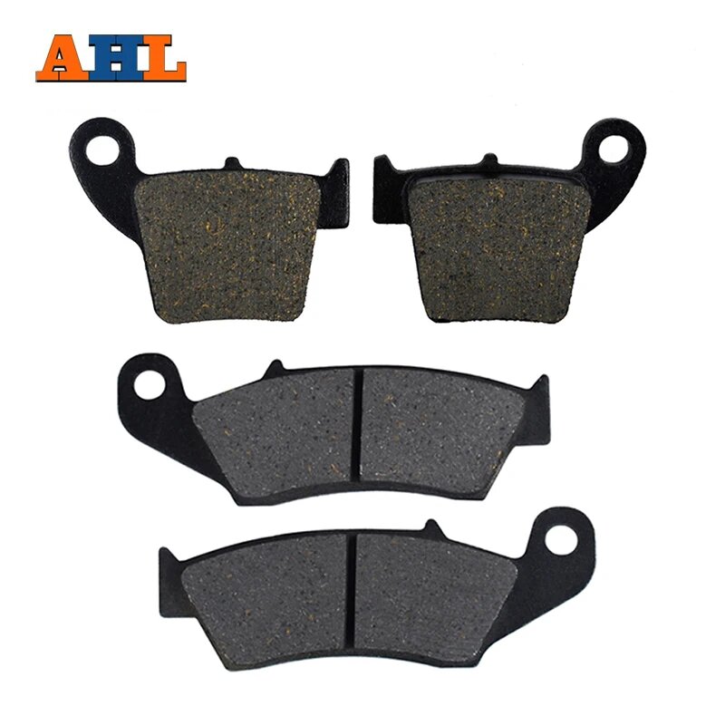 Передние и задние тормозные колодки AHL для мотоцикла Honda CR125R, CRF250, CRF450, CR125R, CRF250R, CRF250X, CRF450R, CRF450X, FA185, FA346 Серый, Front and Rear