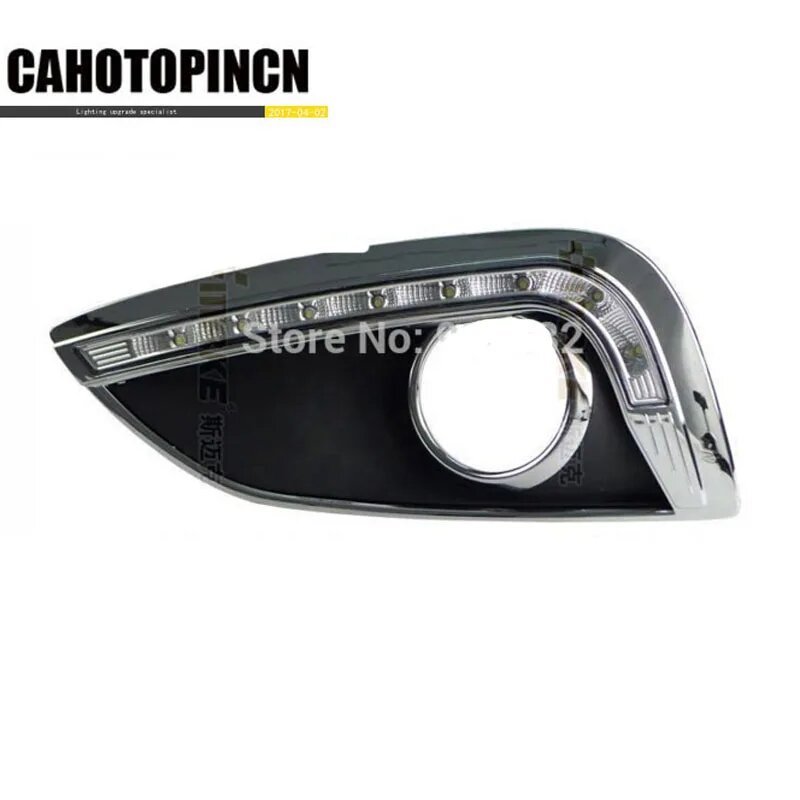 Супер яркий Водонепроницаемый автомобильный светильник 12V светодиодный DRL Габаритные огни светильник s с отверстием для противотуманной лампы для Hyundai IX35 2009 -2013