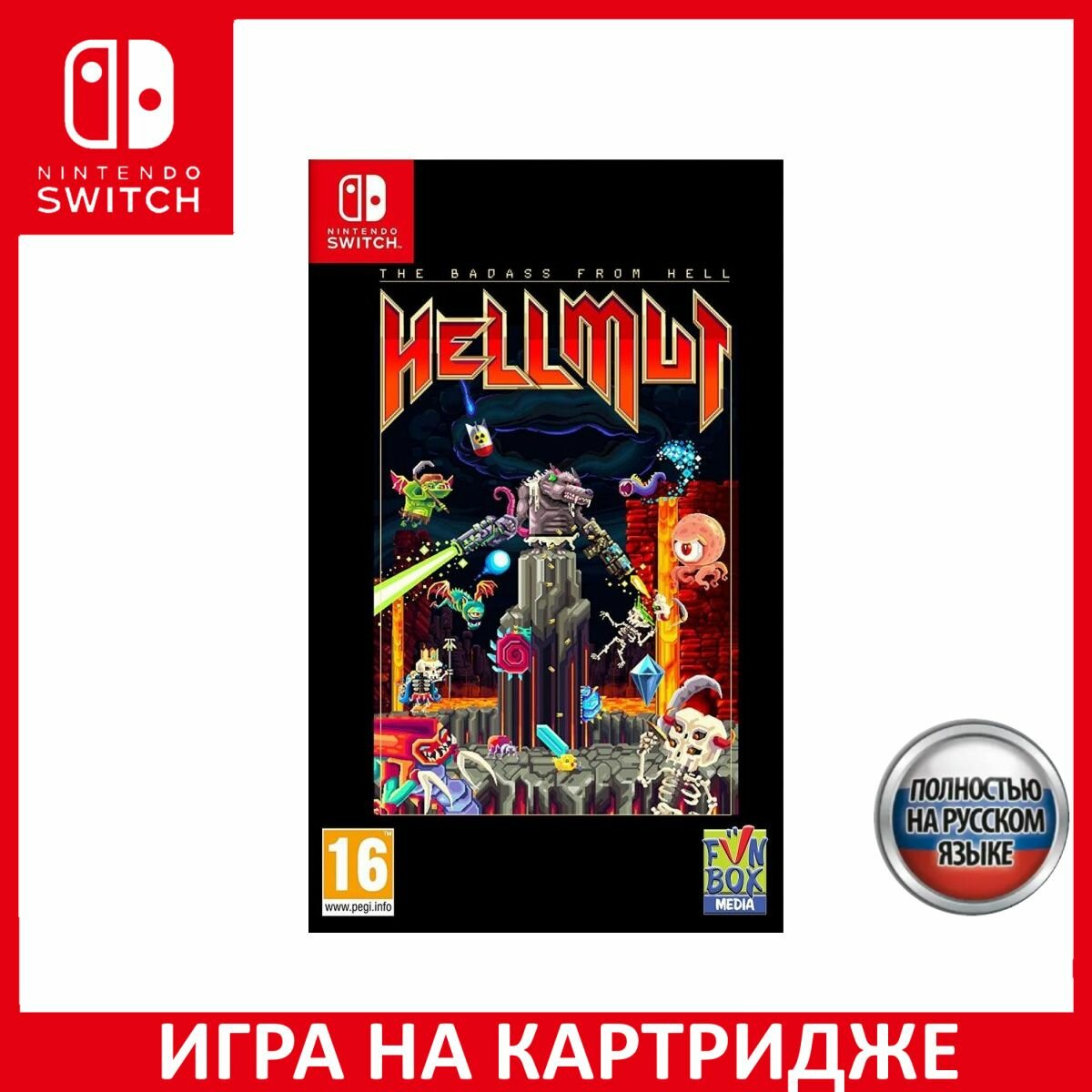 Игра Hellmut The Badass From Hell Switch Русская Версия Картридж на Nintendo Switch