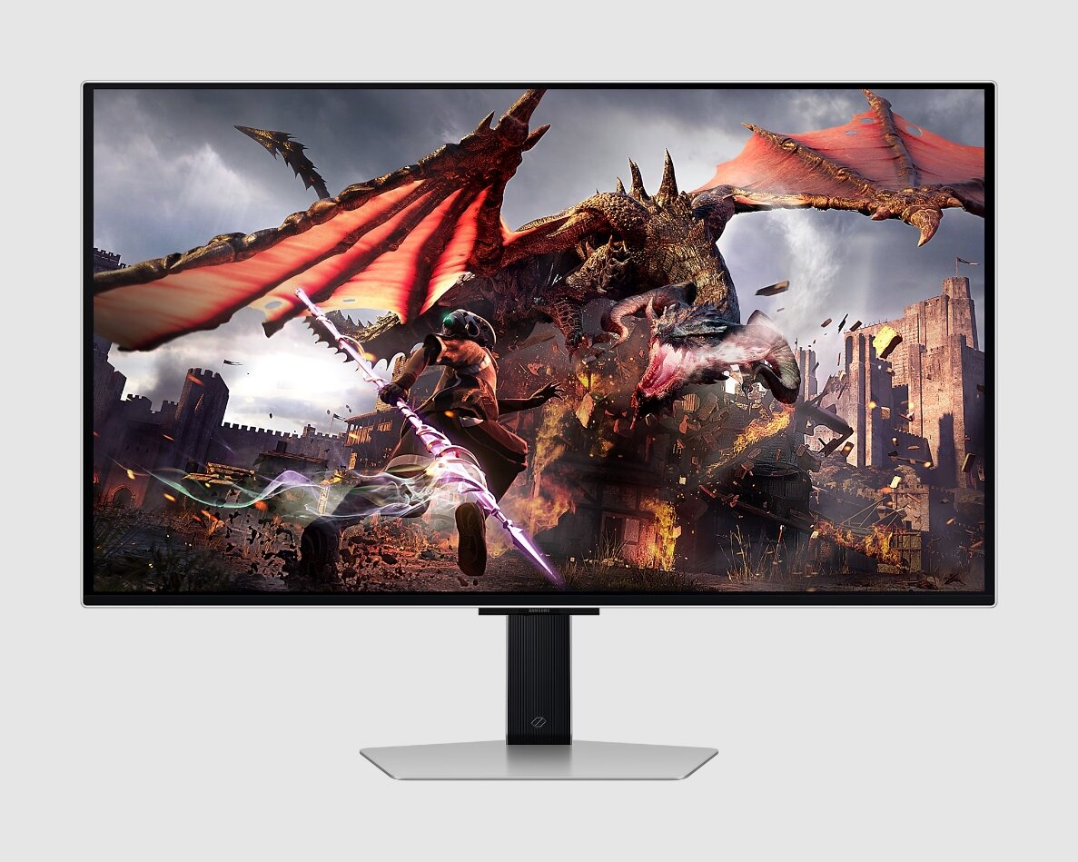 32" Монитор Samsung Odyssey G7 S32BG700EI, 3840x2160, 240 Гц, OLED, серебристый