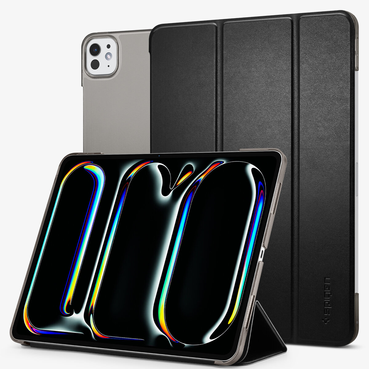 Чехол Spigen на Apple iPad Pro 13 (2024) (ACS07015) Smart Fold / Спиген Чехол для Эпл Айпад Про 13 Противоударный, Черный